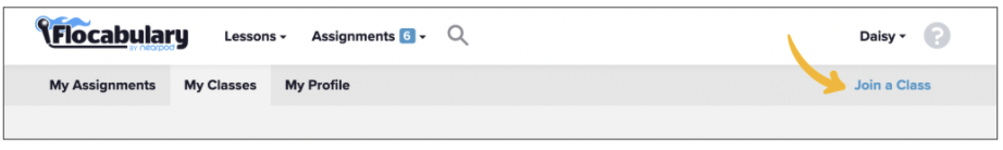 Joining My Teacher's Class and Logging in to Flocabulary