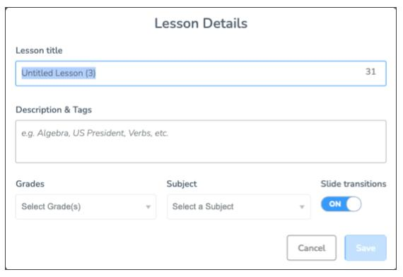 Create a Nearpod lesson