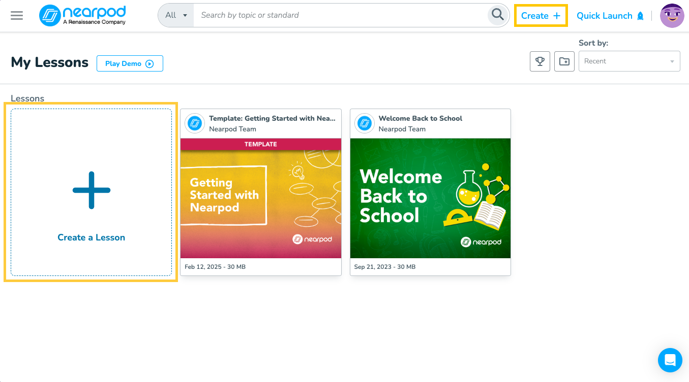 Create a Nearpod lesson