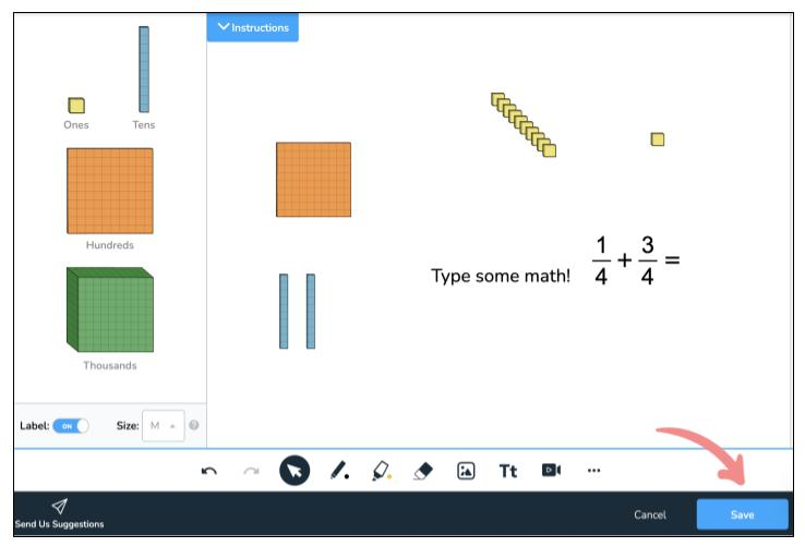 Add Nearpod Math manipulatives to any math lesson