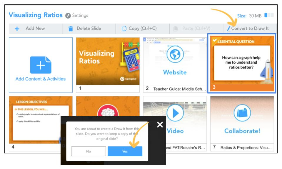 Build an Activity and Teach with Draw It