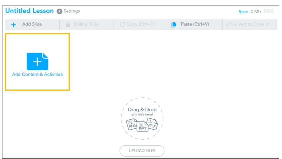 Build an Activity and Teach with Draw It