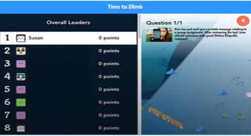 How to use a Time to Climb quiz game in a Nearpod Lesson