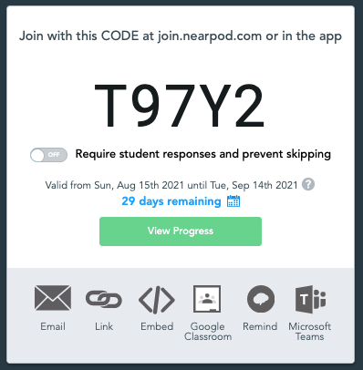 Student: Launching a Nearpod lesson