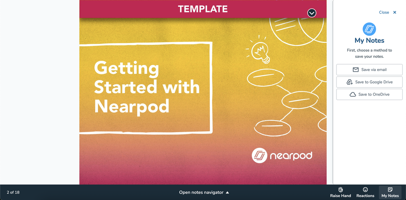Student Notes in Nearpod