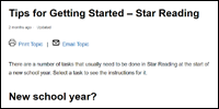 Star Reading Resources
