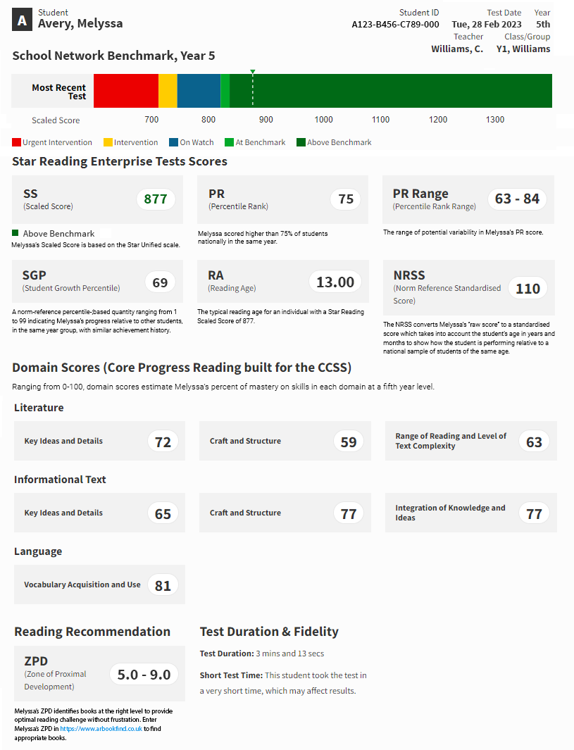 Star Diagnostic Report