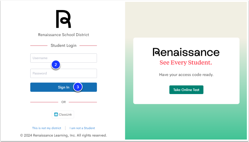 Logging In - Students