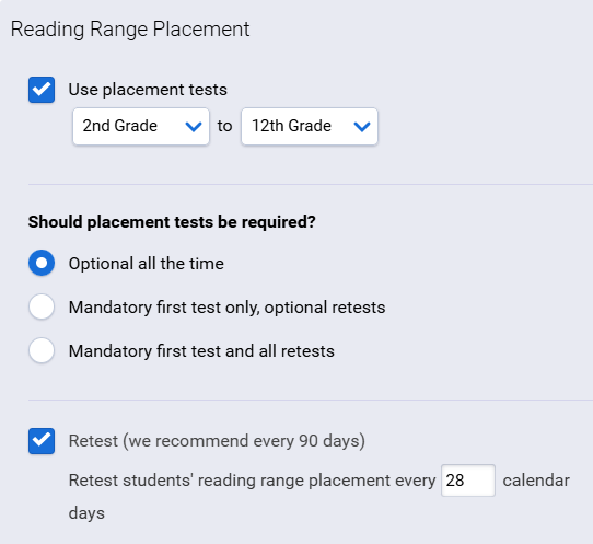 Understanding Placement Test Functionality
