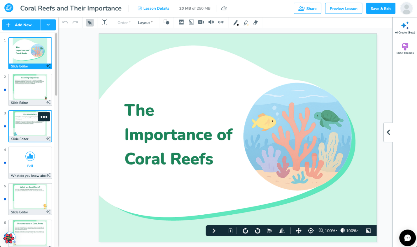 Use AI Create to Generate Lessons in Nearpod