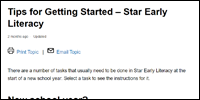 Star Early Literacy Resources
