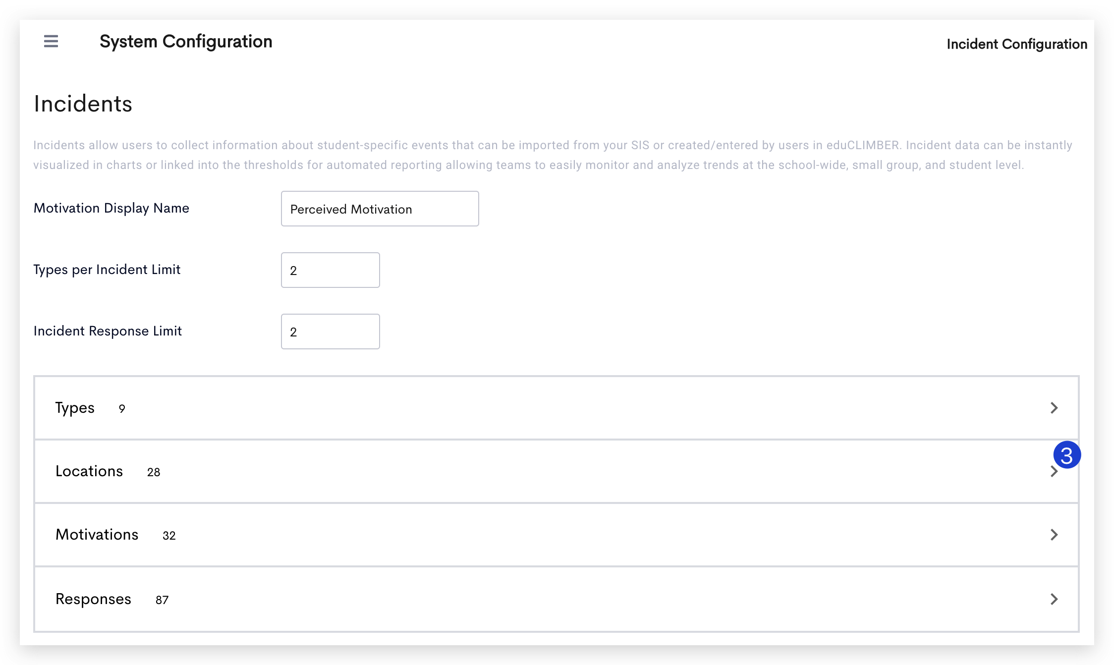 Configuring Incident Locations