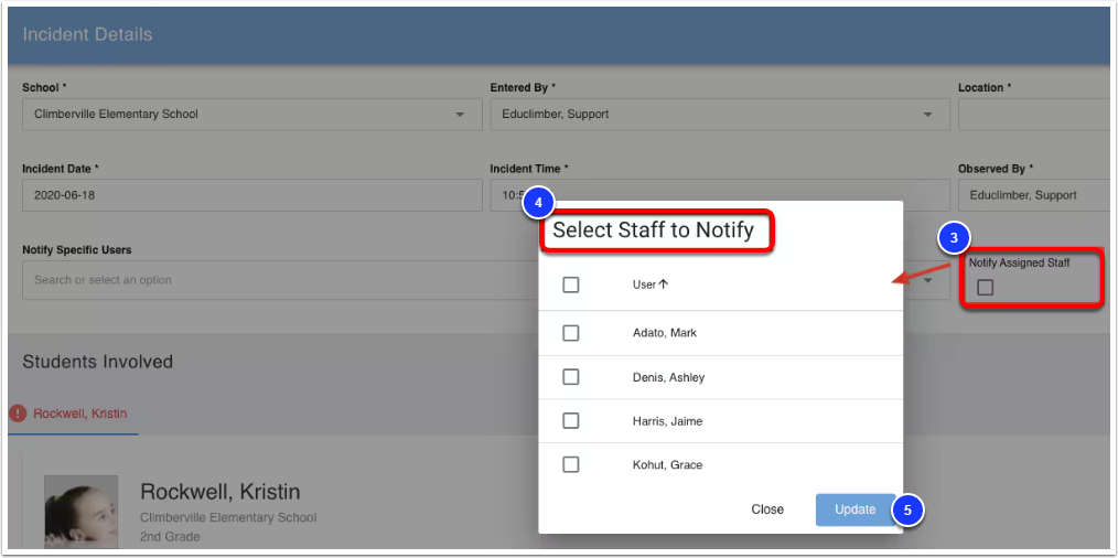Notify Users of Incidents