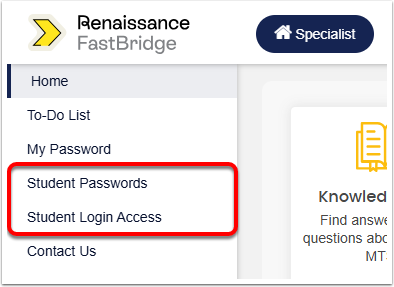 Setting Up Student Login Access
