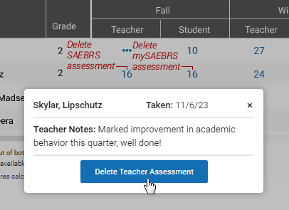 SAEBRS - Teacher Assessment