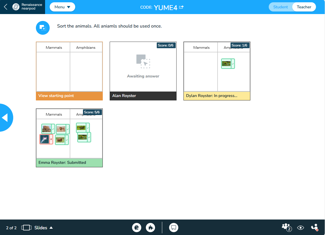 Use Drag & Drop during a Nearpod lesson