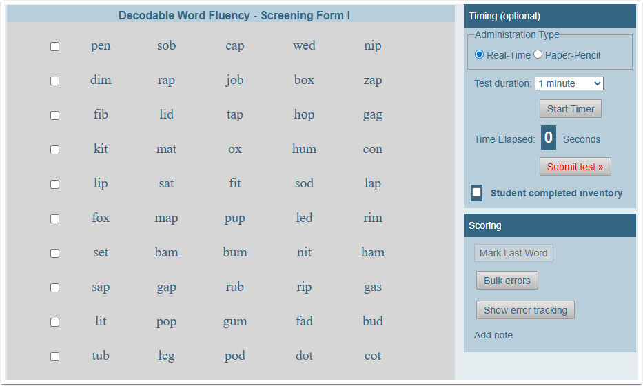 earlyReading - Decodable Words