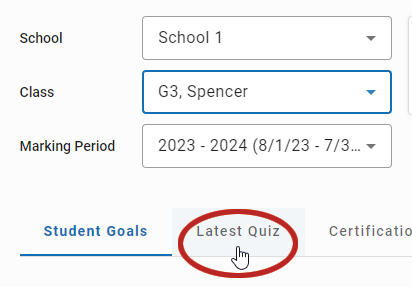 Accelerated Reader Record Book (Latest Quiz)