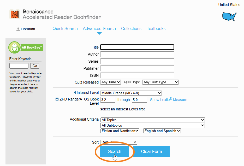Searching for Books in Your ZPD in AR Bookfinder