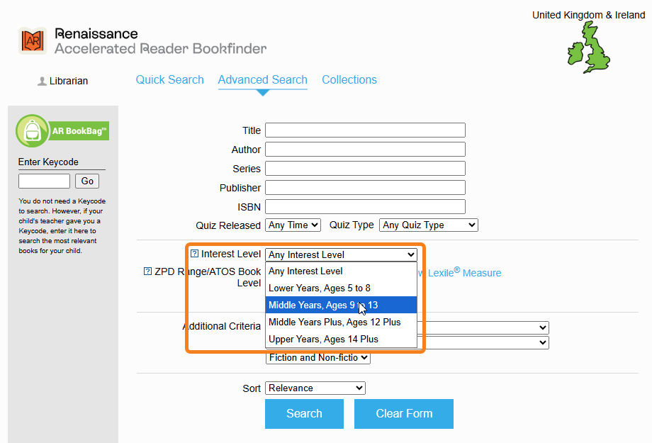 Searching for Books in Your ZPD in AR Bookfinder