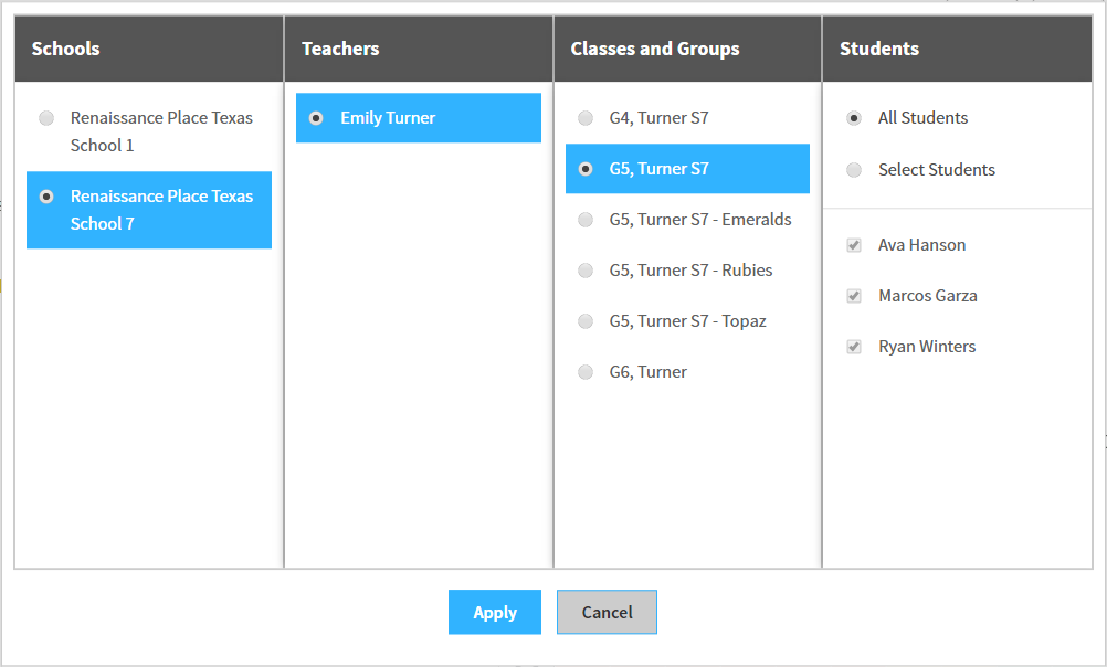Monitor Student Mastery Dashboard
