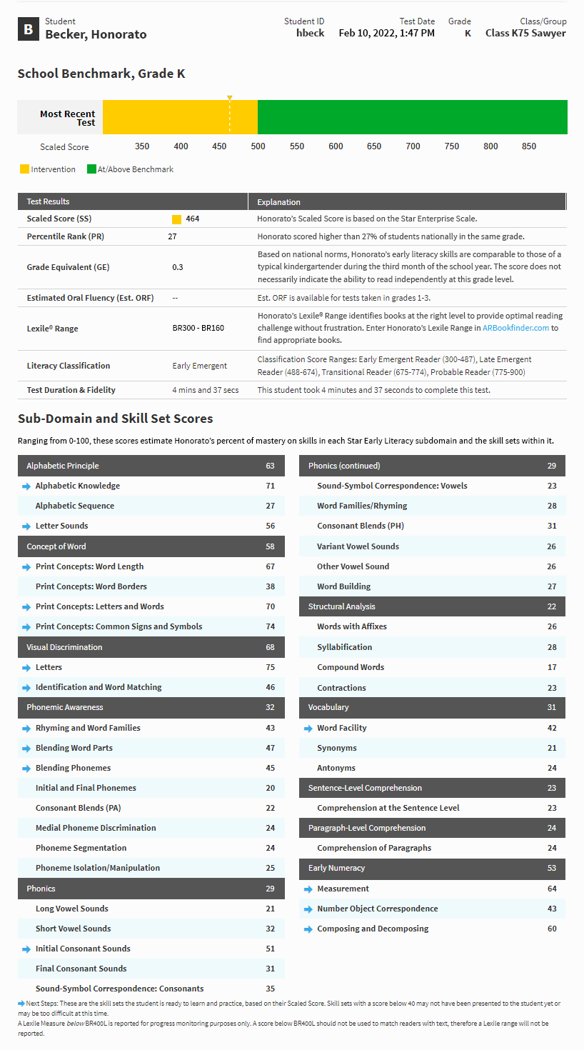 Star Diagnostic Report