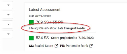 Star Record Book - Student Details Page