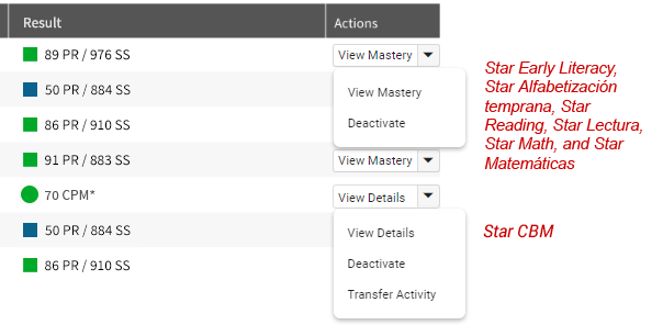 Star Record Book - Student Details Page