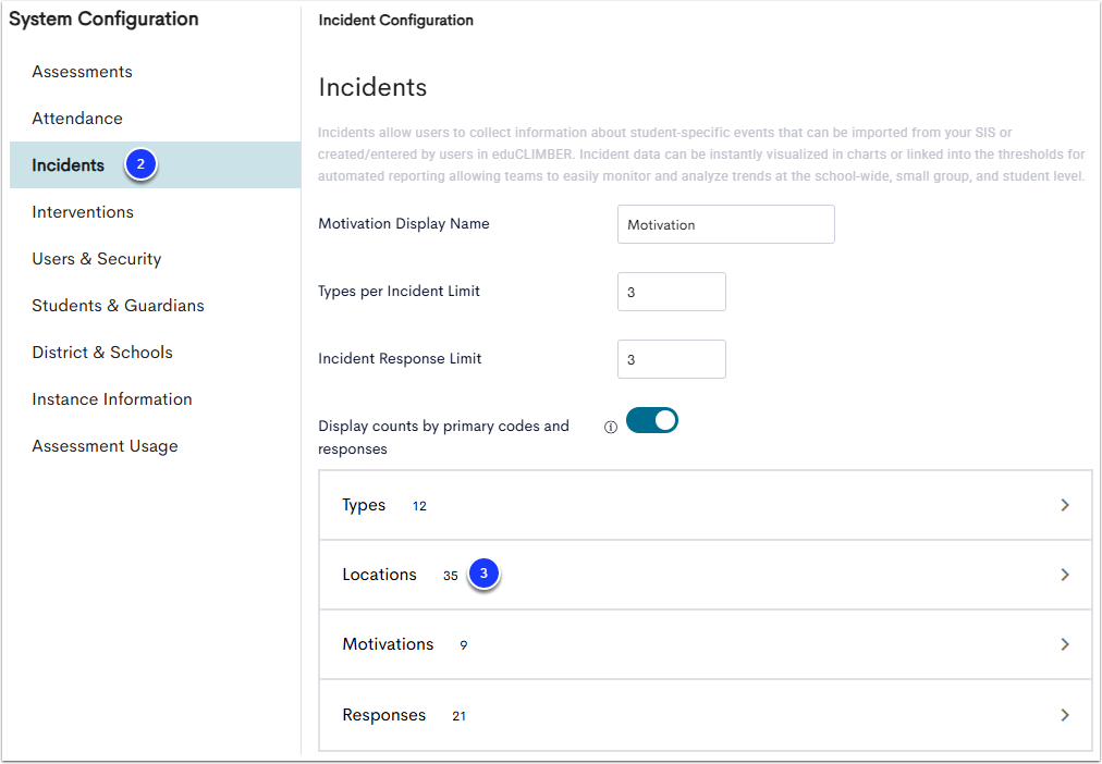 Configure Incident Locations