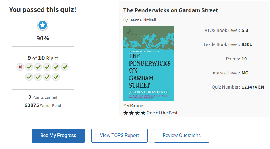 Taking an Accelerated Reader Quiz