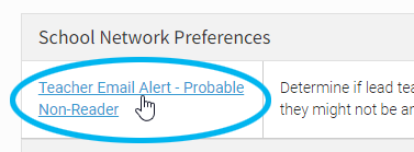 Teacher Email Alert - Probable Non-Reader Preference