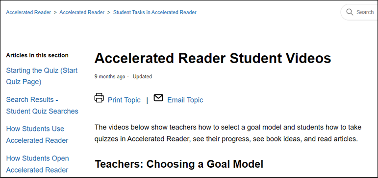 Accelerated Reader Resources