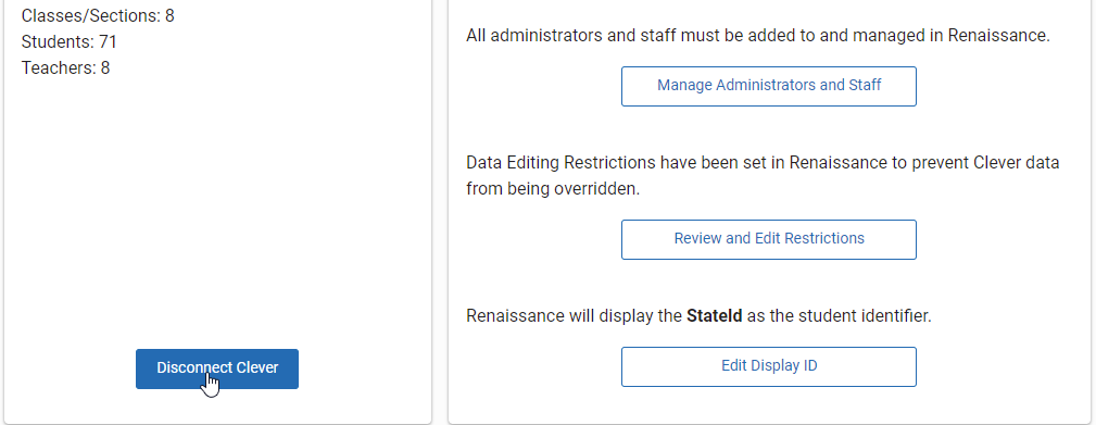 Managing Clever Integration