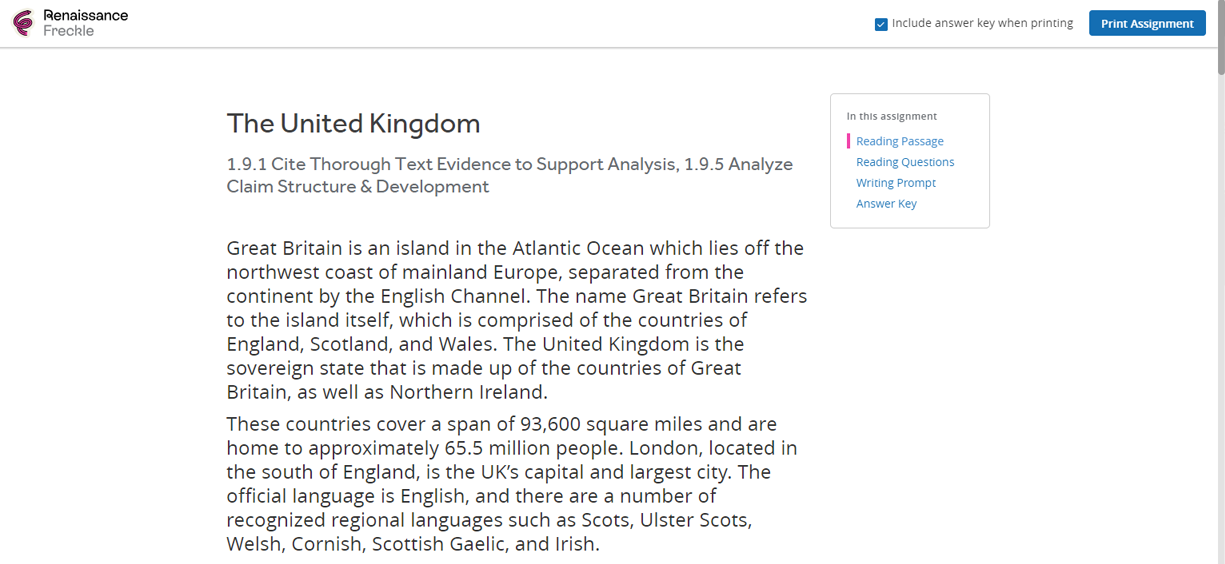How do I print ELA assignments?