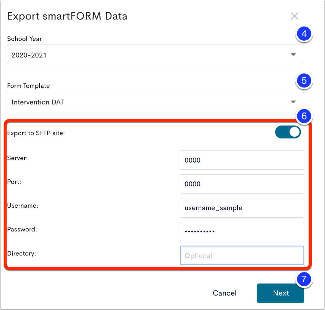 Configure smartFORM Data ID Export