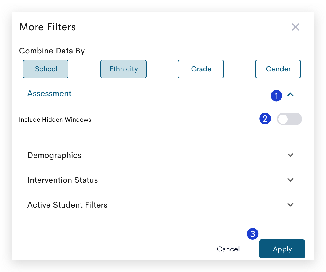 Using the Combine Feature on Charts and Advanced Filters