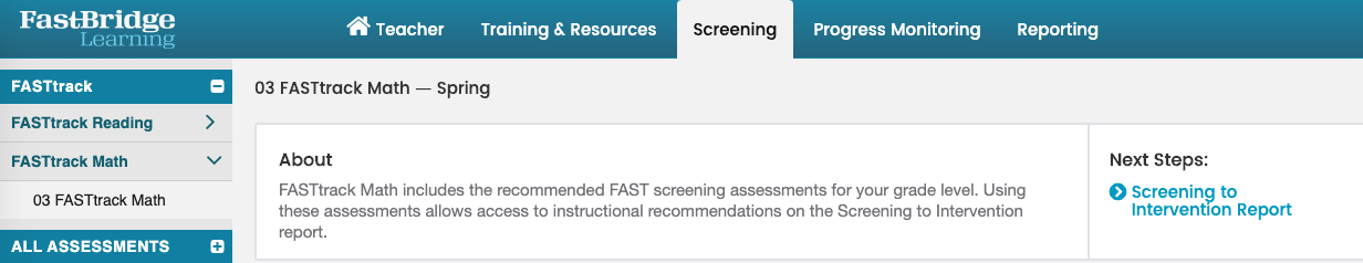 FASTtrack Reading & FASTtrack Math Overview