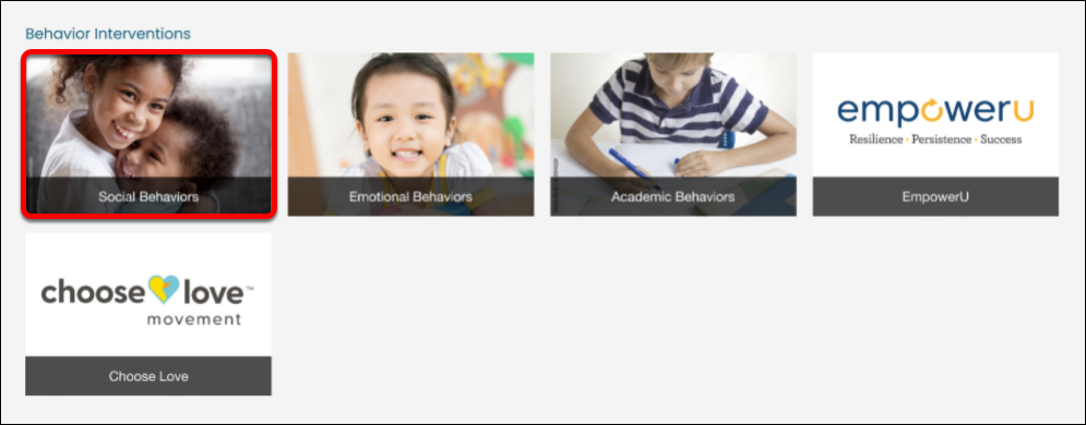 Social Behavior Interventions