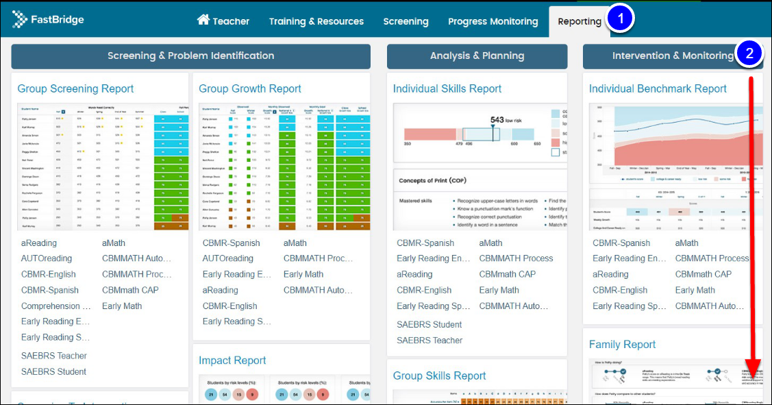 Accessing, Saving, and Printing the Progress Monitoring Report