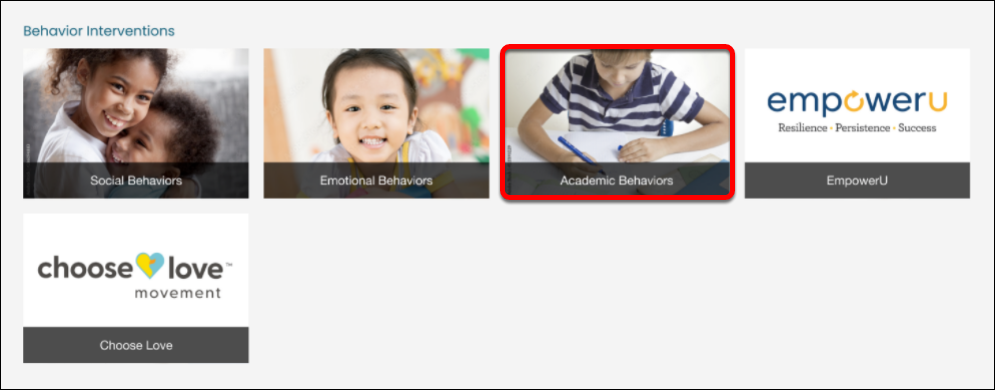 Academic Behavior Interventions
