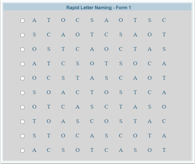 Rapid Automatized Naming (RAN) Overview