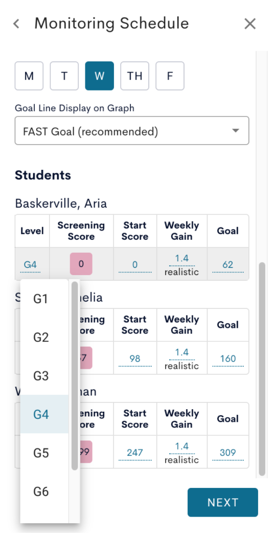 Off-Grade Progress Monitoring