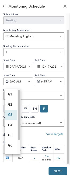 Off-Grade Progress Monitoring