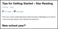 Star Reading Resources